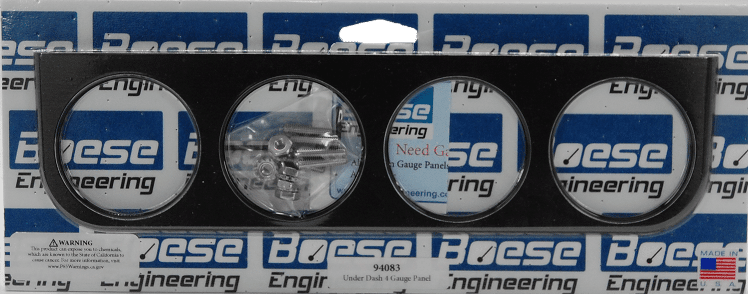 Aluminum Under Dash 4 Gauge Panel for 2 1/16″ or 2 1/8″ Gauges – Boese ...
