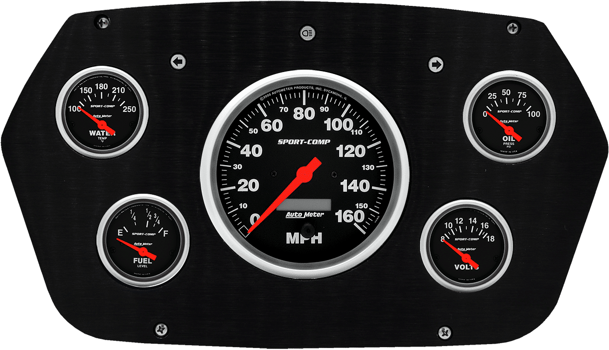 1959-1960 Dodge Truck Aluminum 5 Gauge Panel w/ Sport-Comp gauges ...