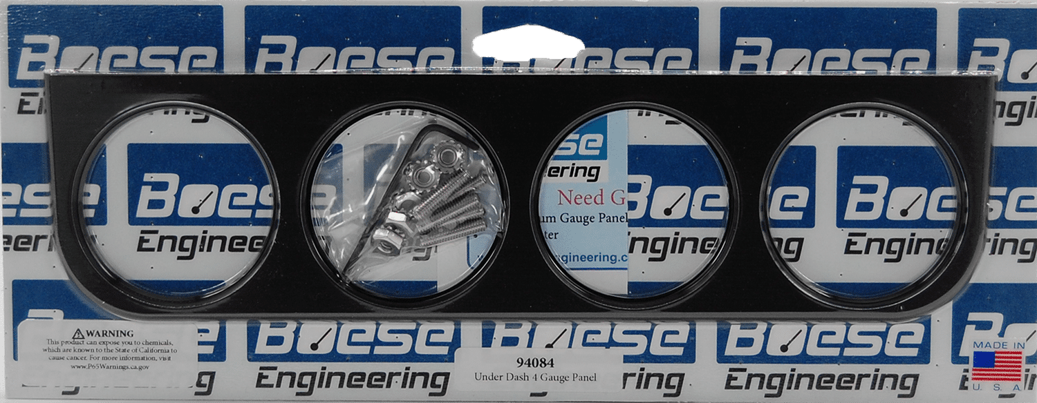 Aluminum Under Dash 4 Gauge Panel for 2 1/16″ or 2 1/8″ Gauges – Boese ...
