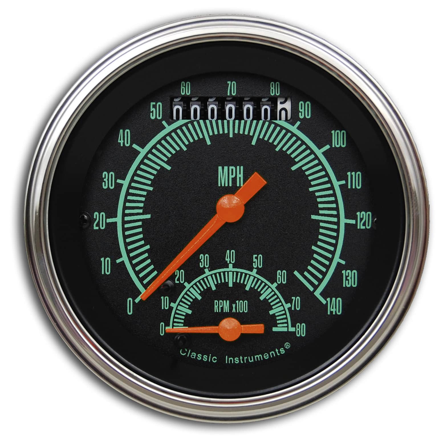 1957 Ford Fairlane Aluminum 5 Gauge Panel w/ Classic Instruments Gauges ...