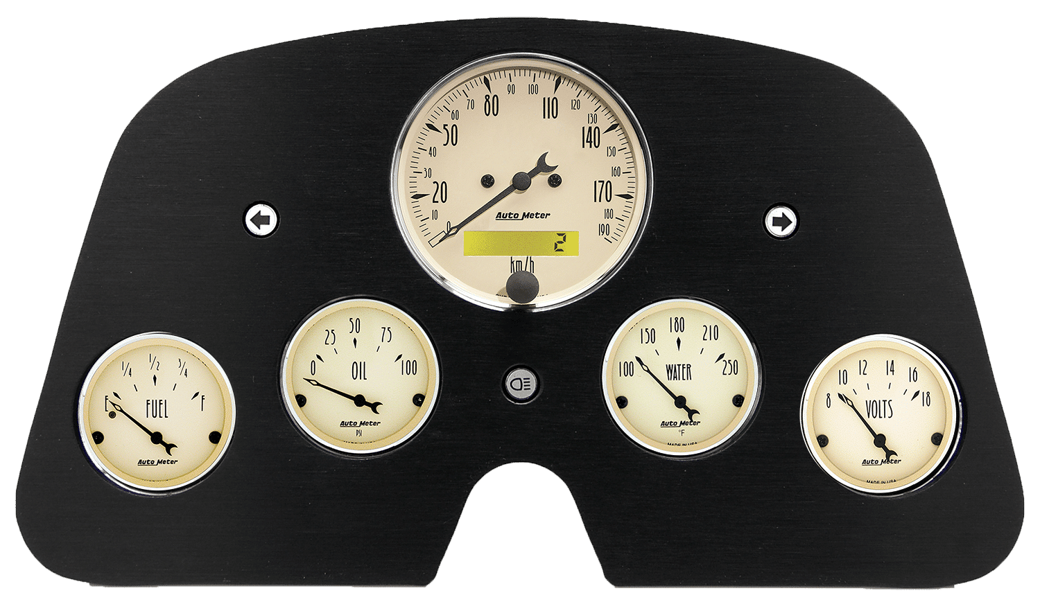 1962-1984 Toyota FJ40 Land Cruiser Aluminum Gauge Panel w/ Auto Meter ...