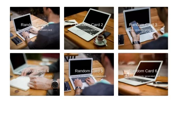 Responsive Card Grid Bootstrap Css Example