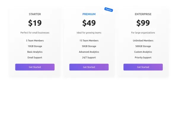 Pricing Card Bootstrap 5 Example