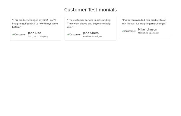 Modern Testimonial Carousel Bootstrap 5 Example