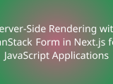 Server Side Rendering With Tanstack Form In Next Js For Javascript
