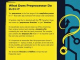 What Does Preprocessor Do In C Biss