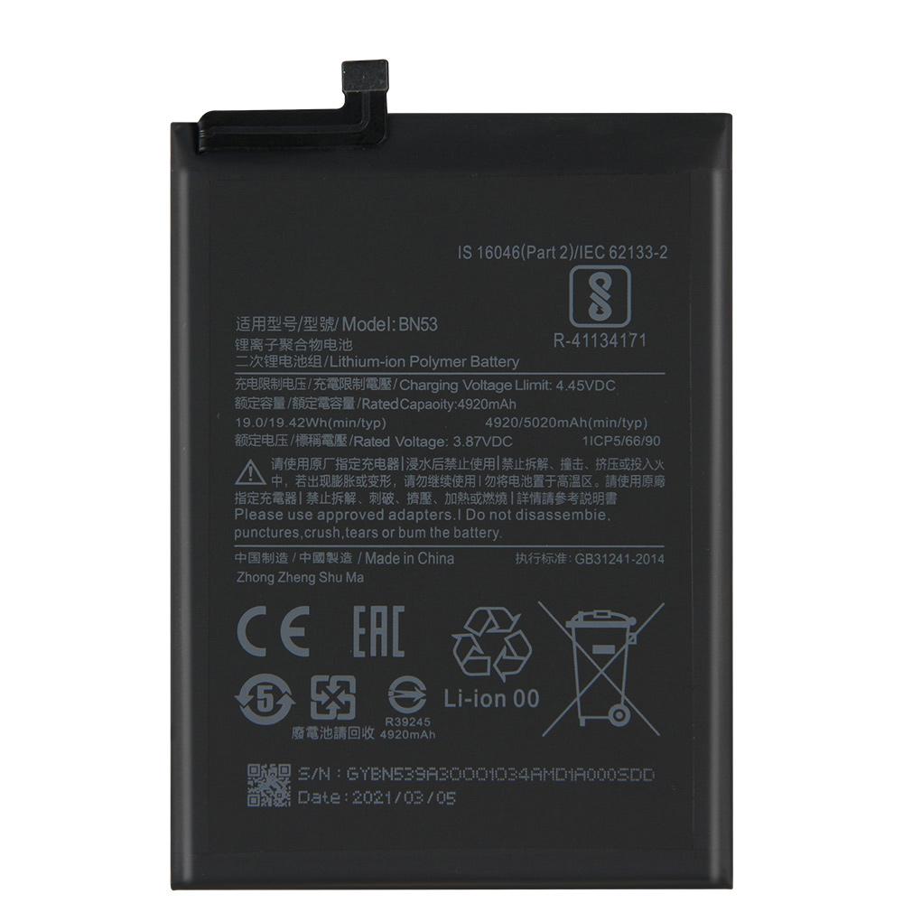 BN53 Battery For Xiaomi Redmi Note 9 Pro (5020mAh) (3 Months Warranty ...