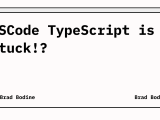 Vscode Typescript Is Stuck