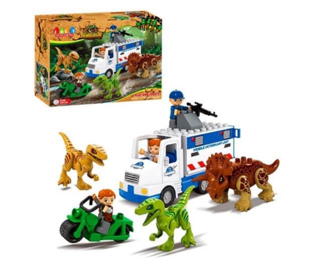JDLT - Bricks Dinosaur Play and Create (35 Pcs) - Brain Box Games