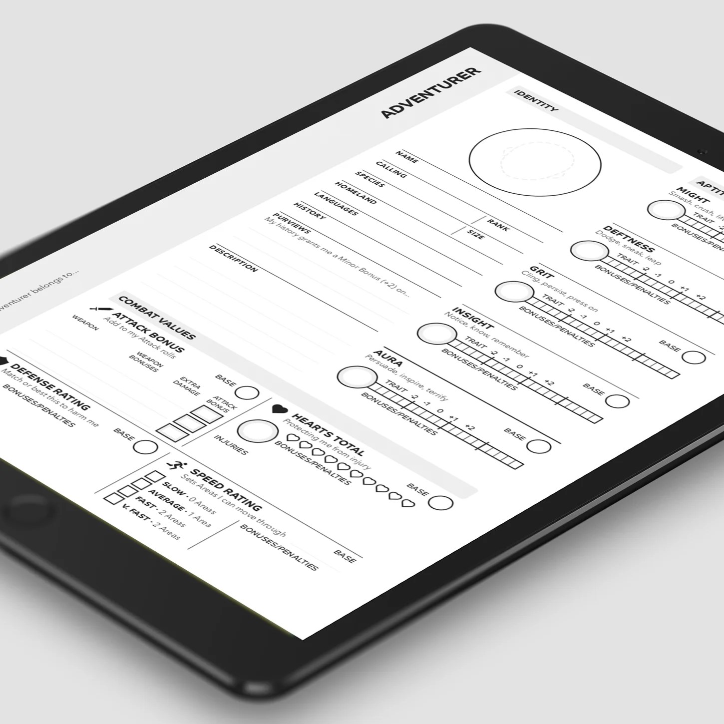 Break Character Sheet Pdf Break Rpg Store