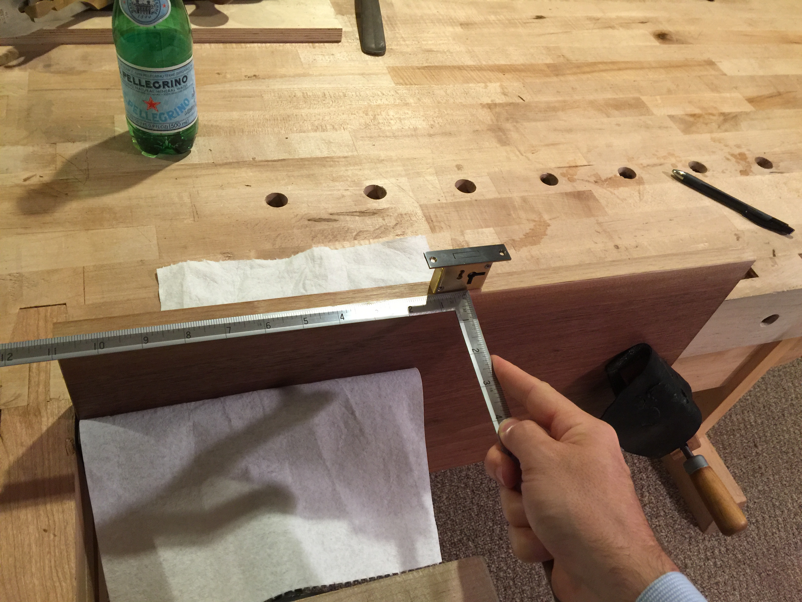 Locking the Butler's Desk - Mortise Lock Installation