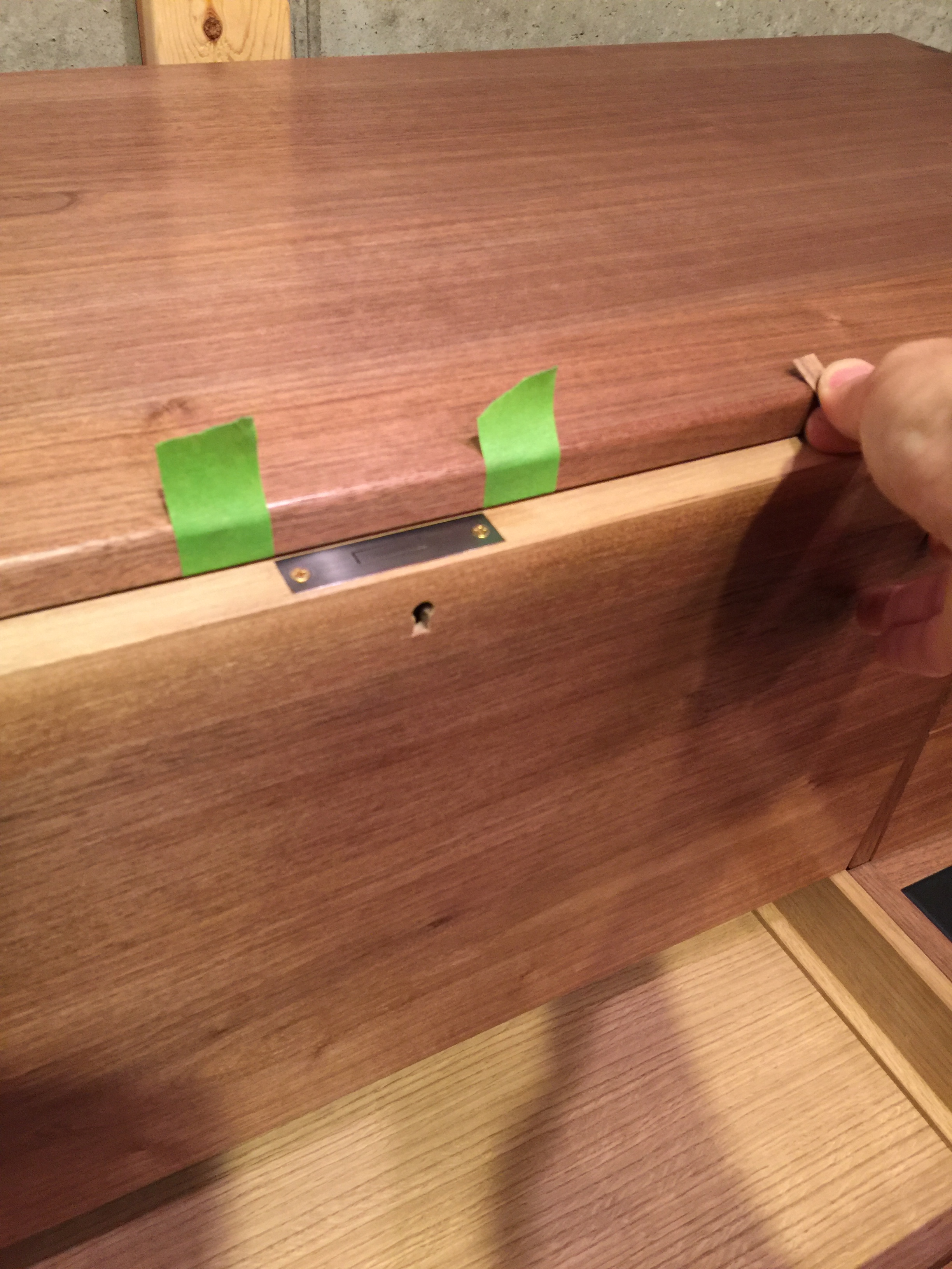 Locking the Butler's Desk - Mortise Lock Installation