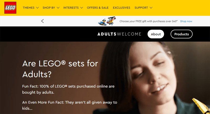 LEGO Adults Welcome Section Introduced at LEGO Shop@Home