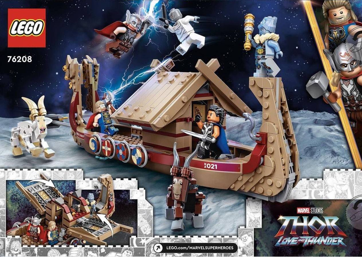 "Thor: Love and Thunder" LEGO Marvel Set "The Goat Boat" (76208) Now ...