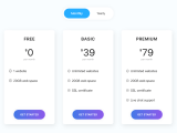 Pricing Table Tabs Bricks Sections