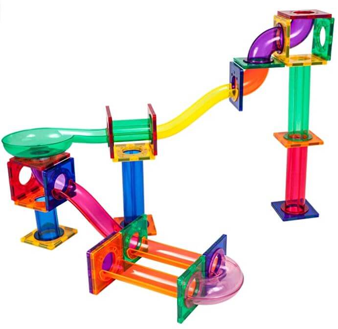 Marble Run Building Blocks – 50 Piece – Bright Isle