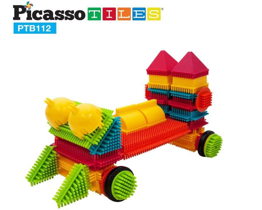 Bristle Shape Blocks Building Set – 112pc Set – Bright Isle