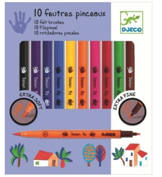 10 Felt Tip Brush Pens Classic – Bright Isle