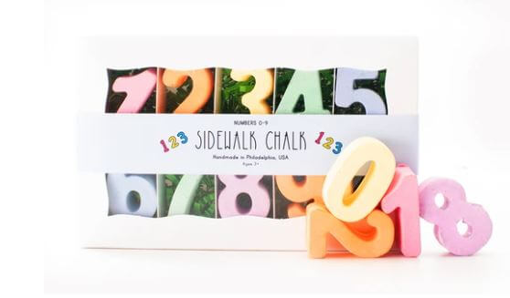 Numbers Sidewalk Chalk – Bright Isle