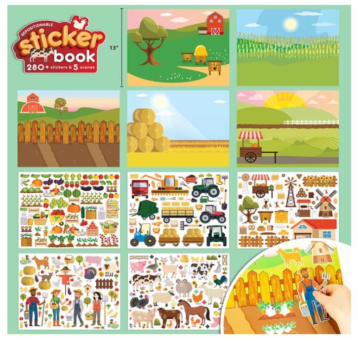 On the Farm Repositionable Stickers – Bright Isle