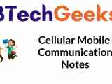 Cellular Mobile Communication Notes And Study Material Free Download