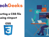 Importing A Css File Using Import With Example Program Definition