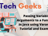 Passing Variable Arguments To A Function In Java Using Varargs