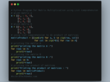 How To Multiply Two Matrices In Python Python Program For