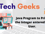 Print Integer Java Java Program To Print The Integer Entered By User