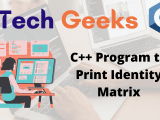 Identity Matrix In Python C Program To Print Identity Matrix