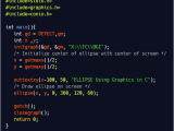 C Program To Draw An Eclipse Shape Using C Graphics Btech Geeks