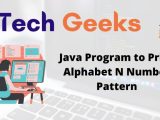 Java Program To Print Alphabet N Number Pattern Btech Geeks