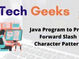 Java Program To Print Forward Slash Character Pattern Btech Geeks