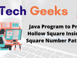 Java Program To Print Hollow Square Inside A Square Number Pattern