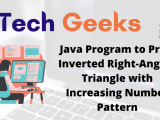 Java Program To Print Inverted Right Angled Triangle With Increasing