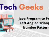 Left Angle Triangle Java Program To Print Left Angled Triangle Number