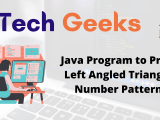 Left Angle Triangle Java Program To Print Left Angled Triangle Number