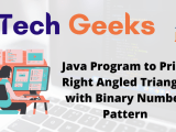 Java Program To Print Right Angled Triangle With Binary Number Pattern