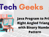 Java Program To Print Right Angled Triangle With Binary Number Pattern