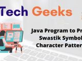 Java Program To Print Swastik Symbol Character Pattern Btech Geeks