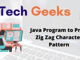 Java Program To Print Zig Zag Character Pattern Btech Geeks