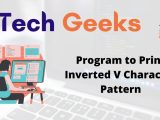 Inverted V Symbol Program To Print Inverted V Character Pattern