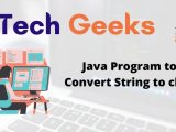 Java Program To Convert String To Char Btech Geeks