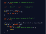 Linear Search Algorithm C C Program Linear Search In Array