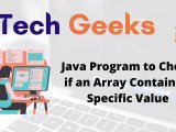 Check If Array Contains Value Java Java Program To Check If An Array
