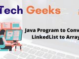 Convert Linked List To Array Java Program To Convert Linkedlist To