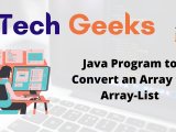 Java Program To Convert An Array To Array List Btech Geeks