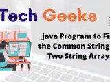 Java Program To Find The Common Strings In Two String Arrays Btech Geeks
