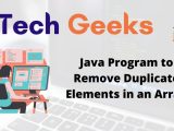 Remove Duplicates From Unsorted Array Java Java Program To Remove