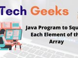 Squaring In Java Java Program To Square Each Element Of The Array